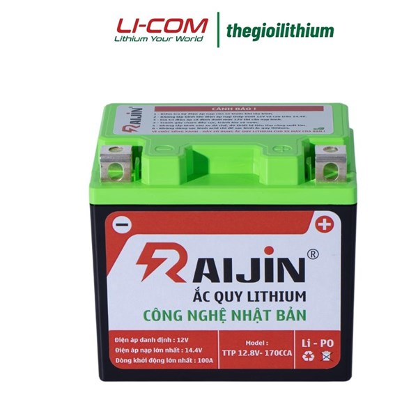 Ắc quy lithium khởi động xe máy 12V - 6Ah, công nghệ lithium Nhật Bản ...